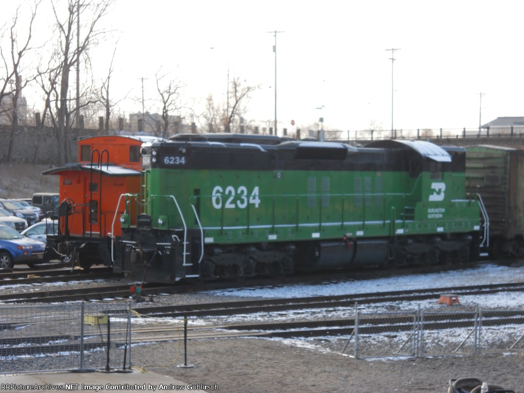 CBQ 13500, BN 6234 & 189706 At Jackson Street Roundhouse